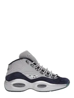 REEBOK Question Mid Georgetown Football Sneakers - Vector Navy Blue/silver Metallic/white