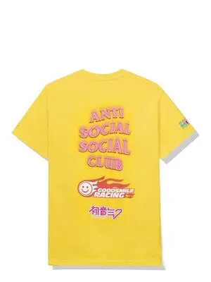 ANTI SOCIAL SOCIAL CLUB X Good Smile Racing Logo T-shirt - Yellow
