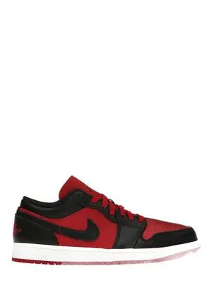 JORDAN Jordan 1 Low Sneakers Black/gym Red/white