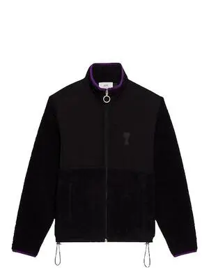 Ami De Coeur Sherpa Zipped Jacket - Black