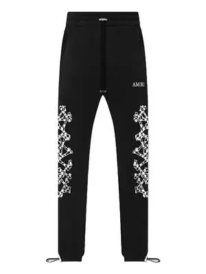 Amiri Checkered Bones Sweatpant - Black