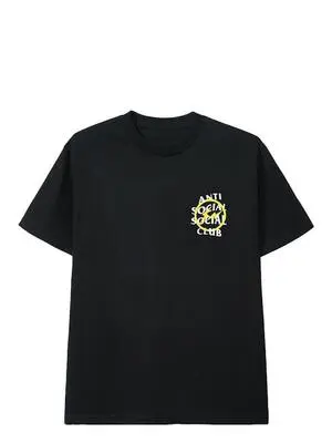 ANTI SOCIAL SOCIAL CLUB X Fragment Yellow Bolt Tee Shirt - Black