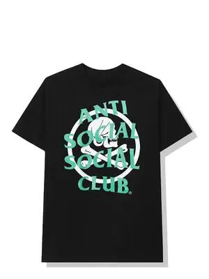 ANTI SOCIAL SOCIAL CLUB X Neighborhood Cambered Tee Shirt - Black