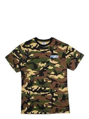 BILLIONAIRE BOYS CLUB Whirlpool Knit Tee Shirt - Brown/camo