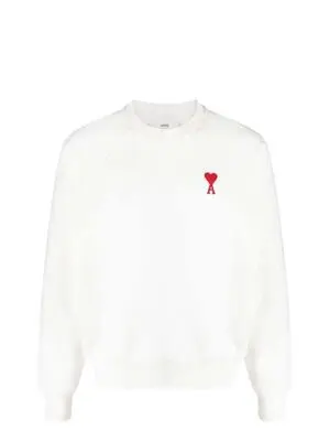 Ami Logo Sweatshirt - White/red