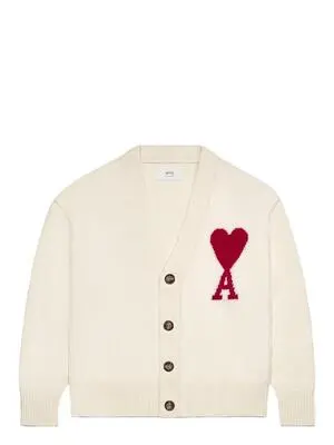 Ami De Coeur Cardigan - Off/white/red