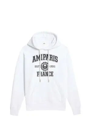 Ami Logo Hoodie - White