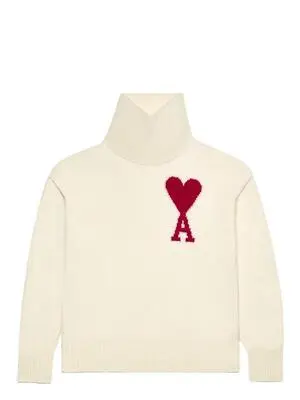 Ami Ami De Coeur Sweater Off/white/red