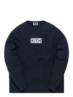 Kith Reflective Long Sleeve Tee Shirt - Night Sky Blue
