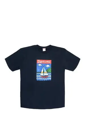 Supreme Sailboat Tee Shirt - Navy Blue