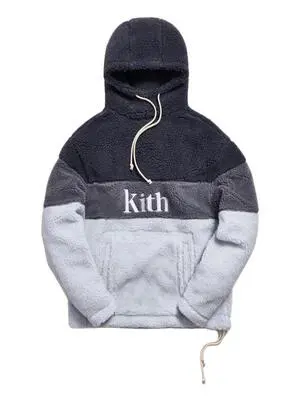 Kith Sherpa Double Pocket Hoodie - Pearl Blue