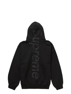 Supreme Satin Appliqué Hooded Sweatshirt - Black