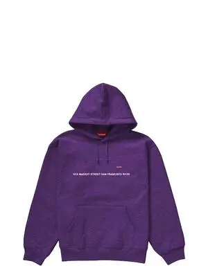 Supreme San Francisco Shop Small Box Hooded Sweatshirt Dark Purple