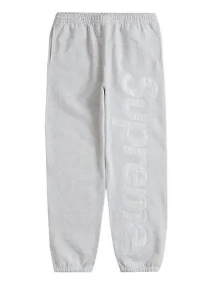 Supreme Satin Appliqué Sweatpant (fw23) Ash Grey