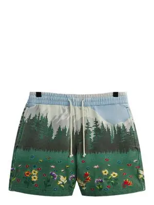 Kith Scenic Fleece Curtis Short - Larimar
