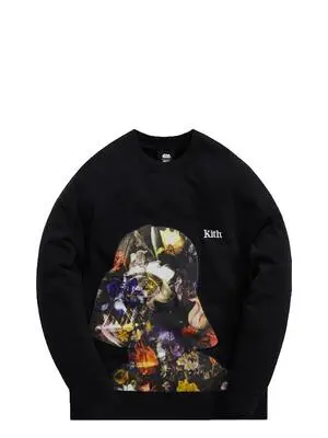 Kith X Star Wars Floral Vader Crewneck Sweatshirt - Black