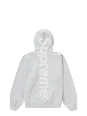 Supreme Satin Appliqué Hooded Sweatshirt - Ash Grey
