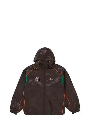 Supreme Satin Hooded Track Jacket - Brown