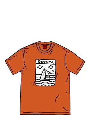Supreme Sailboat Tee Shirt Rust