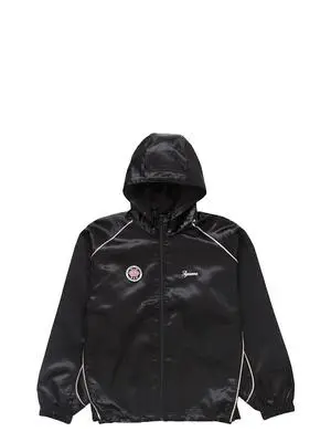 Supreme Satin Hooded Track Jacket - Black
