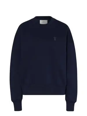 Ami Logo Sweatshirt - Navy Blue