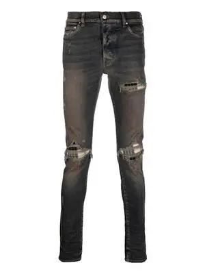 Amiri Slim Fit Distressed Jeans - Aged Black