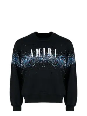 Amiri Crystal Splash Logo Sweatshirt - Black/blue