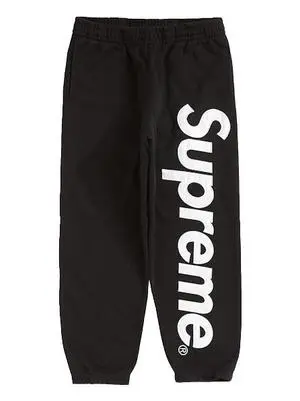Supreme Satin Appliqué Sweatpant - Black