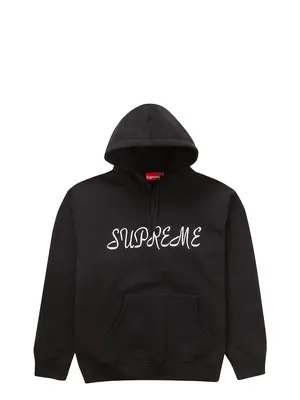 Supreme Script Hooded Sweatshirt - Black