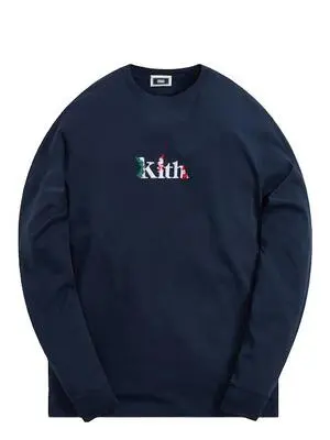 Kith Serif Elf Long Sleeve Tee Shirt - Nocturnal