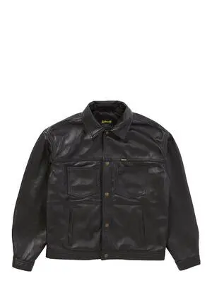 Supreme Schott Leather Work Jacket - Black