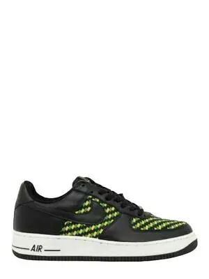 Nike Air Force 1 Low Premium Woven Sneakers - Black/classic Green