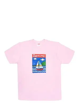 Supreme Sailboat Tee Shirt Light Pink