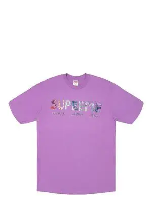 Supreme Rocks Tee Shirt Light Purple