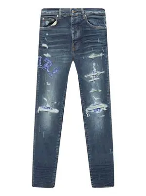 Amiri Distressed Skinny Jeans - Blue