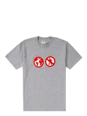 Supreme Save The Planet Tee Shirt - Heather Grey