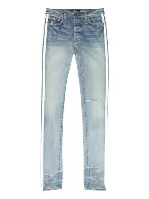 Amiri Flocked Track Jeans - Clay Indigo