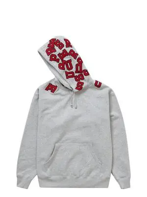 Supreme Scattered Appliqué Hooded Sweatshirt - Heather Grey