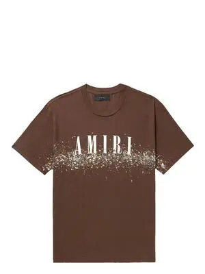 Amiri Crystal T-shirt - Brown