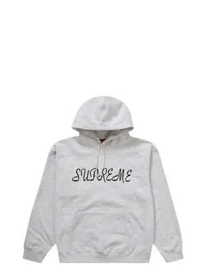 Supreme Script Hooded Sweatshirt - Ash Grey
