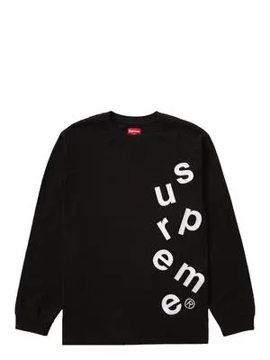 Supreme Scatter Logo Long Sleeve Top - Black