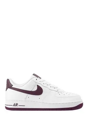 Nike Air Force 1 Low Patent Sneakers - White/bordeaux
