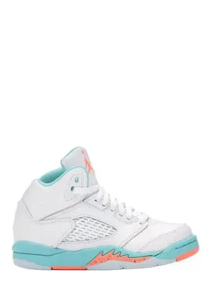 JORDAN 5 Retro - White/crimson Pulse/light Aqua