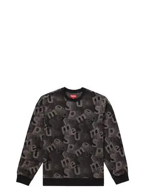 Supreme Scatter Text Crewneck Sweatshirt - Black