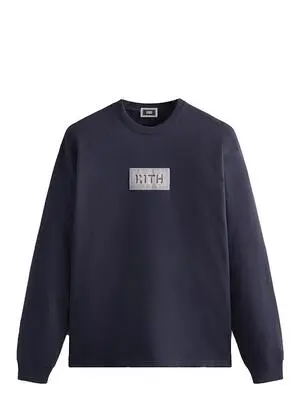 Kith Ornamental Hebrew Long Sleeve Tee Shirt - Nocturnal