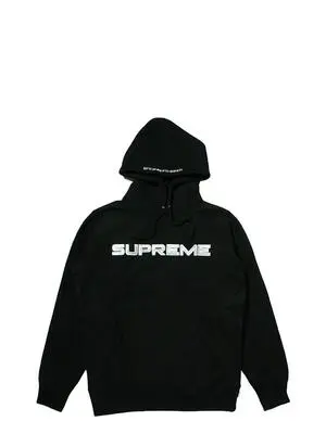 Supreme Sequin Logo Hooded Sweatshirt - Black