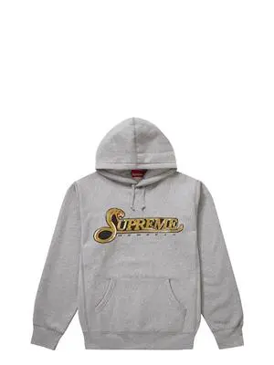Supreme Sequin Viper Hooded Sweatshirt - Heather Grey