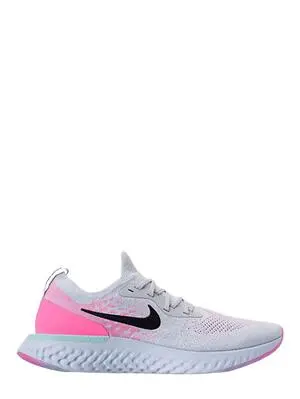 Nike Epic React Flyknit Sneakers Pure Platinum/black/hydrogen Blue