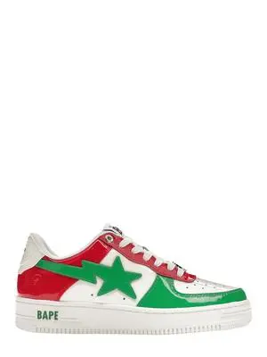 BAPE A Bathing Ape Bape Sta Italy Sneakers White/green/red