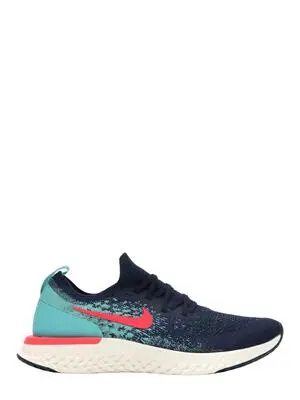 Nike Epic React Flyknit Sneakers - College Navy Blue/hyper Jade/sail